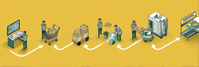 Steps from Cart To Delivery Showing the Process of Order Fulfillment in ...