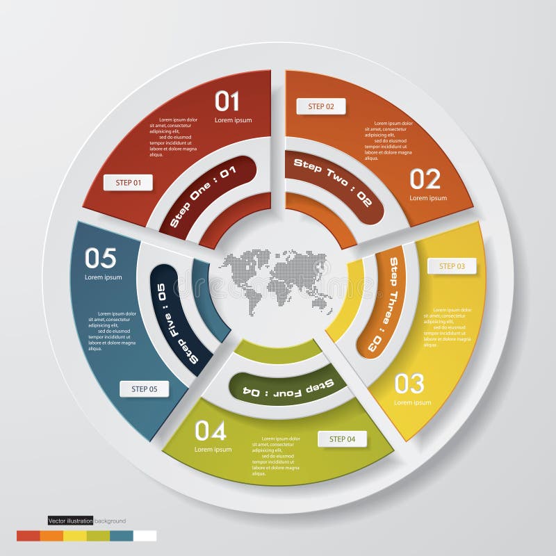 5 Steps Chart Template/graphic or Website Layout. Stock Vector ...