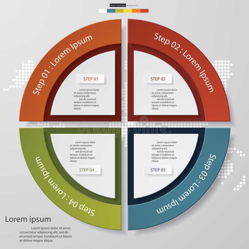 4 Steps Chart Template/graphic or Website Layout. Stock Vector ...