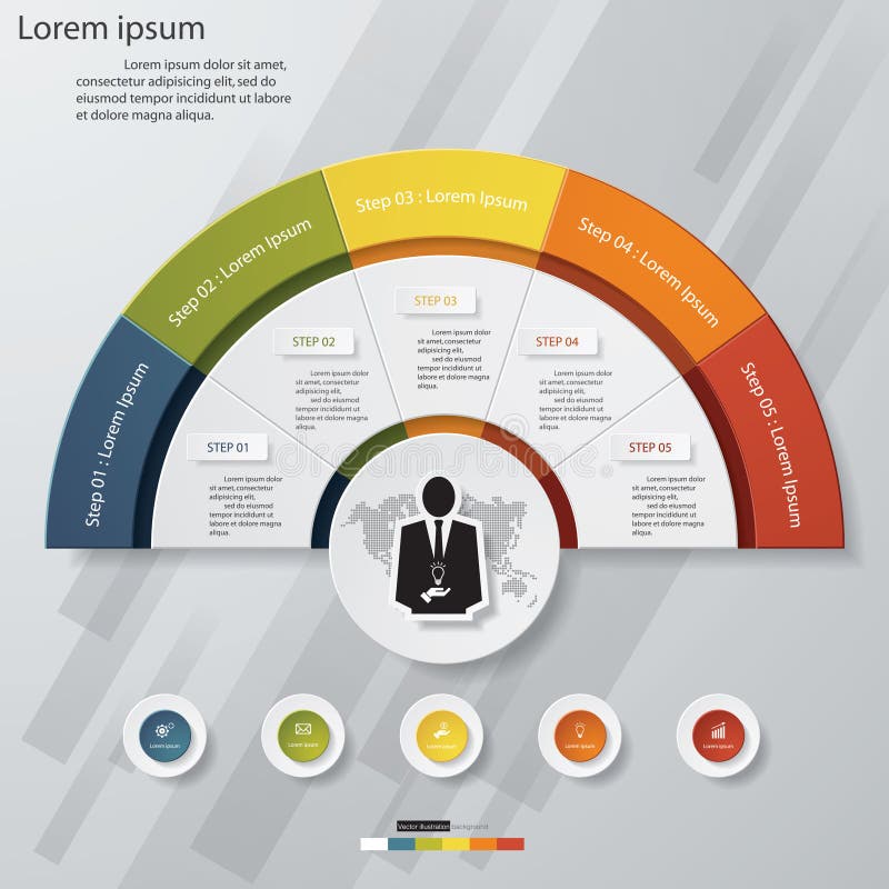 5 Steps Chart Template/graphic or Website Layout. Stock Vector ...
