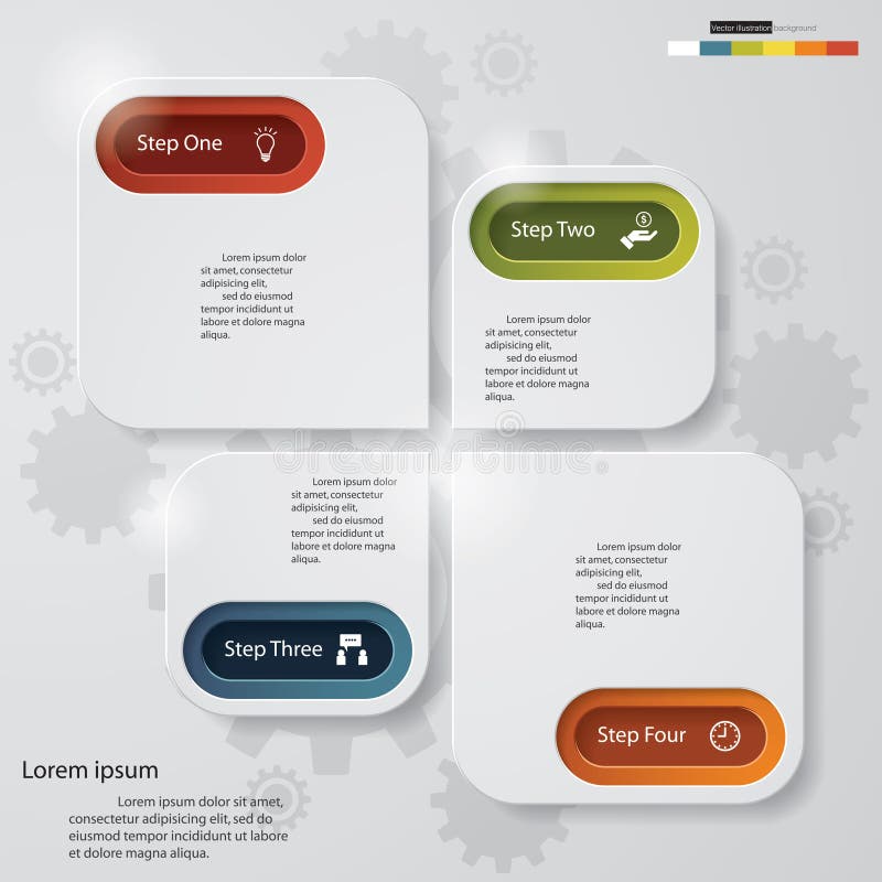 4 Steps Chart Template/graphic or Website Layout. Stock Vector ...