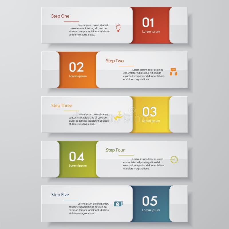 5 Steps Chart Template/graphic or Website Layout. Stock Vector ...