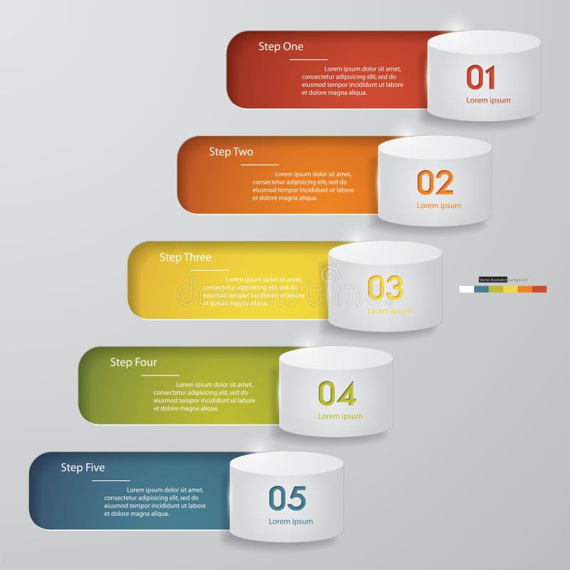 5 Steps Chart Template/graphic or Website Layout. Stock Vector ...