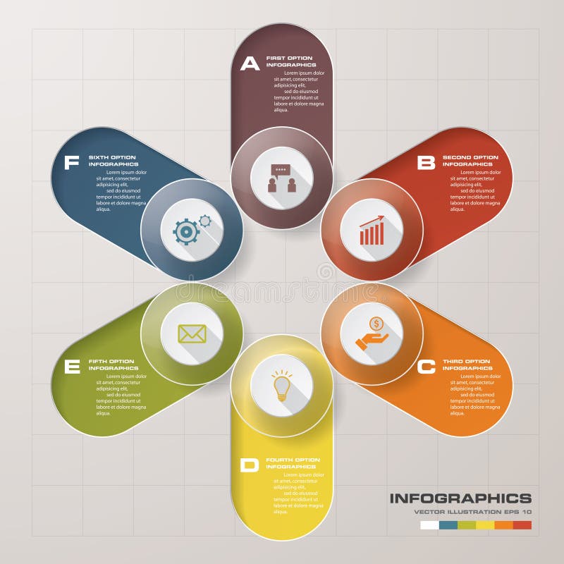 6 Steps Chart Template/graphic or Website Layout. Stock Vector ...