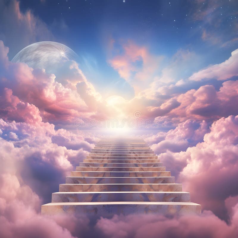 Steps To Heaven, a Staircase in the Clouds Leads To the Gates of Heaven ...