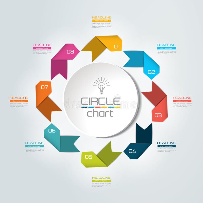 8 Steps Connected Circle, Round Infographic. Stock Vector ...