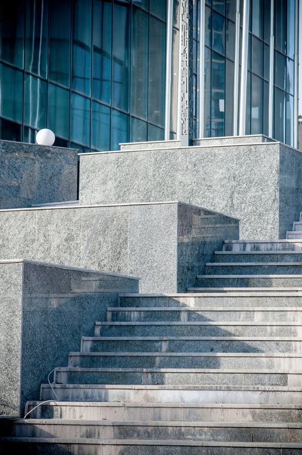 Steps, Contemporary Granite Stone Stairs. Architectural Details Stock ...