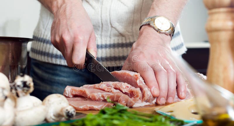 Steps of Cooking French-style Meat Stock Image - Image of dinner ...