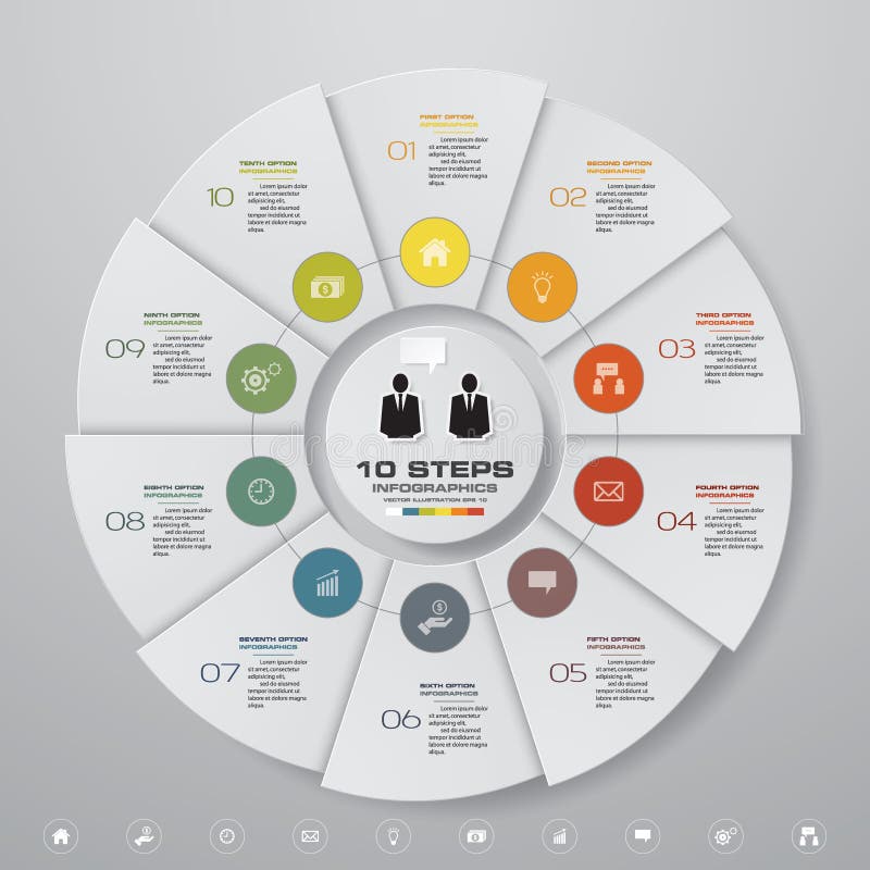 10 Steps Cycle Chart Infographics Stock Illustrations – 344 10 Steps ...