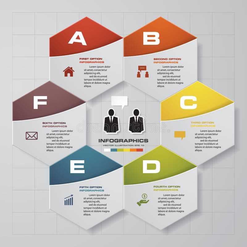 6 Steps Diagram for Your Design.Design Clean Template. Stock Vector ...