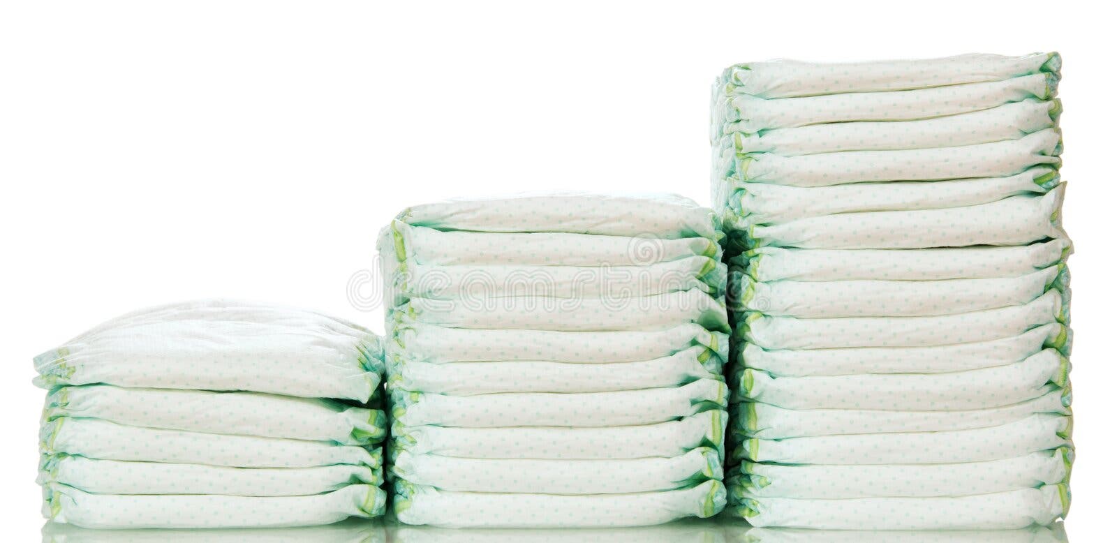 Stack of Diapers stock photo. Image of birth, incontinence - 49066596