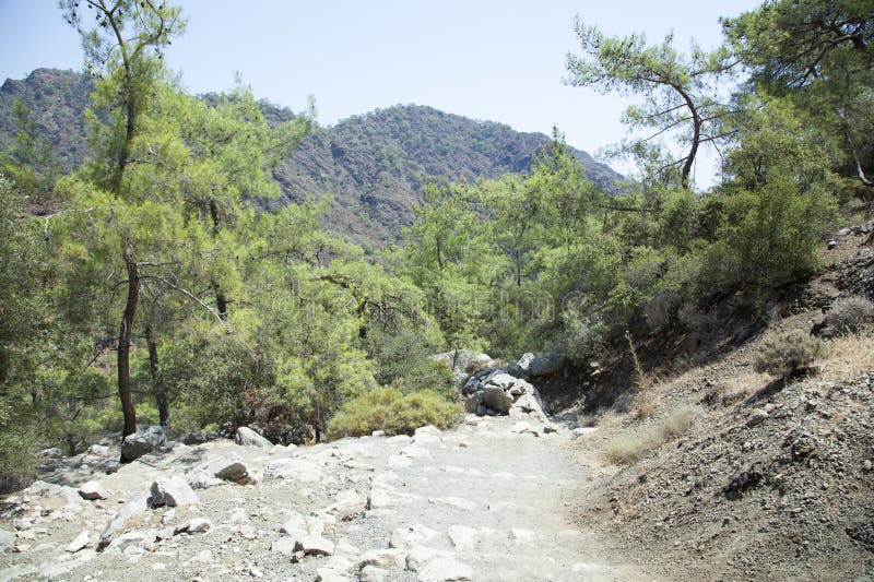 Steps Down from Mount Chimaera Stock Image - Image of view, high: 371321969