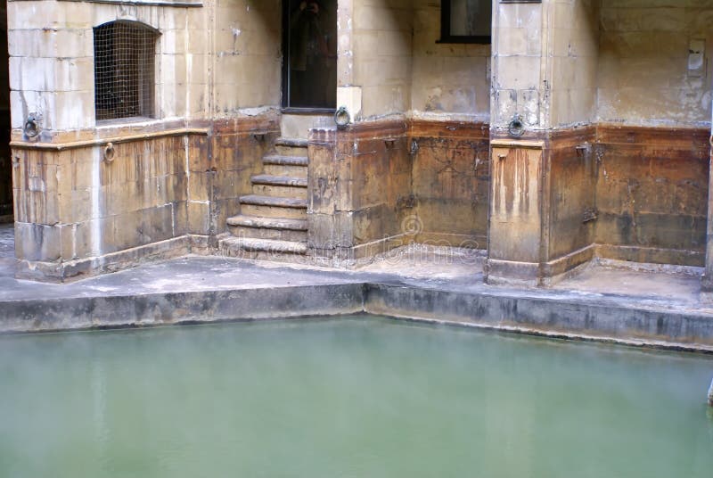 Sacred Pool at the Roman Baths Stock Photo - Image of unesco, thermae ...