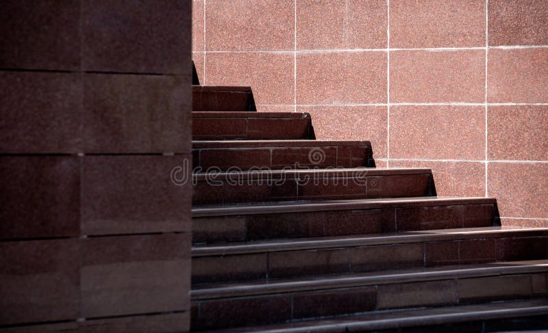 Steps of an Empty Stone Granite Staircase Close Up Stock Photo - Image ...