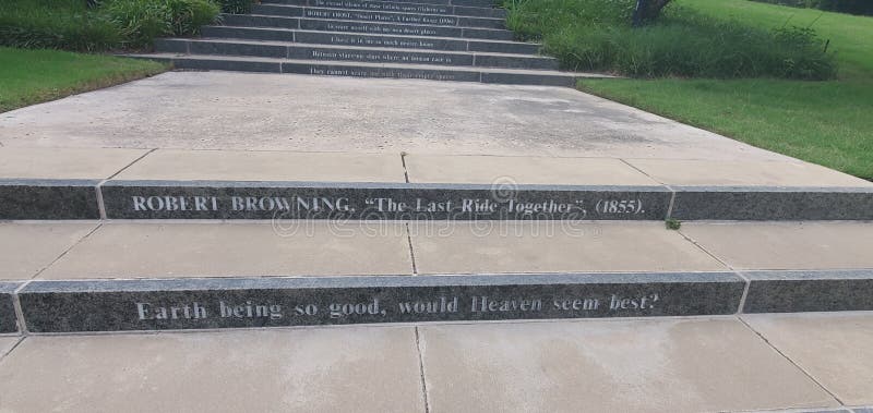 Steps with Encouraging Words Stock Image - Image of backyard, wall ...