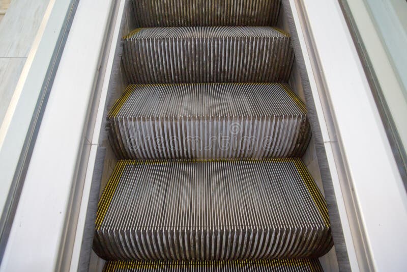 Steps of the Escalator Close-up . Escalator Stairs To an Underground ...
