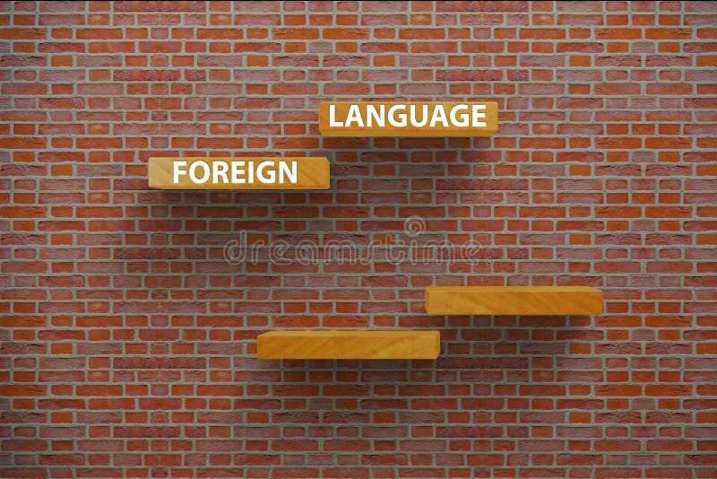 Steps with Foreign Language Concept Stock Illustration - Illustration ...