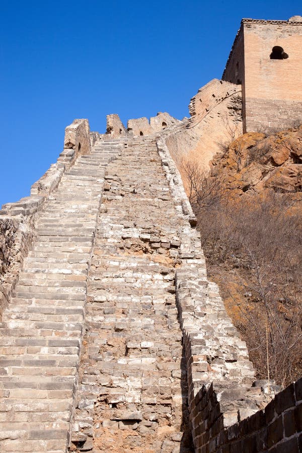 Steps,greatwall stock image. Image of asia, great, landscape - 25912165