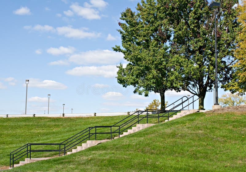 Steps on Hillside stock image. Image of lawn, climb, descending - 11520031