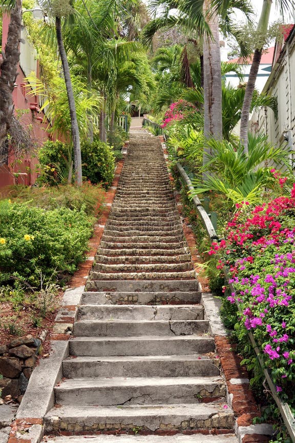 99 Steps stock photo. Image of amalie, charlotte, tropical - 35278070