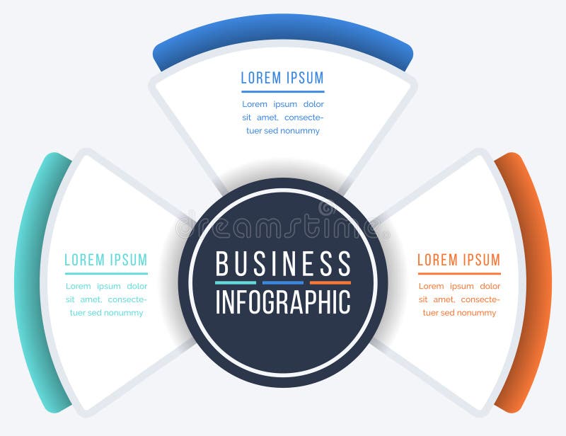 3 Steps Infographic Business Information 3 Objects, Steps, Elements or ...