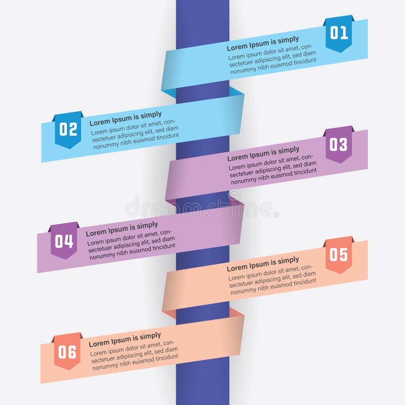 6 Steps Infographic Chart Template for Data Presentation, Six Option ...