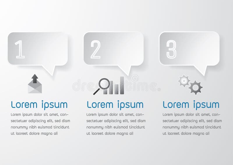 Steps Infographic And Icons For Work Process On Light Grey Background ...