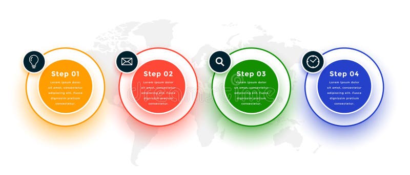 Steps Infographic Template Design in Circle Style Stock Vector ...