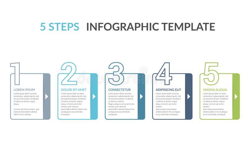 5 Steps - Infographic Template Stock Vector - Illustration of ...