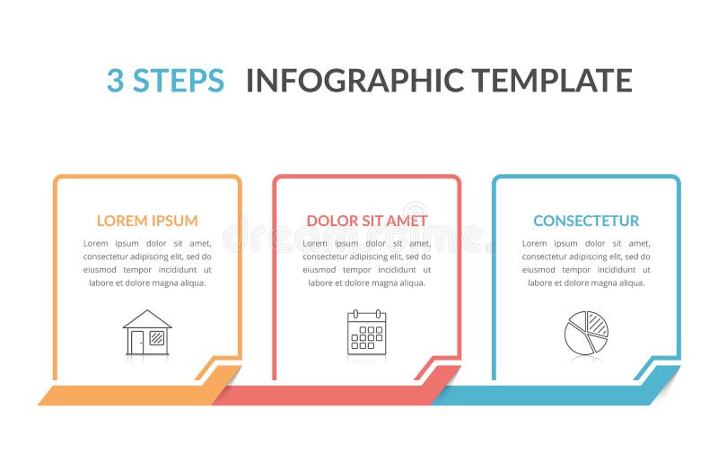 3 Steps - Infographic Template Stock Vector - Illustration of ...