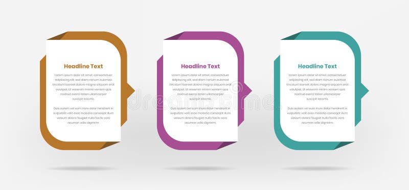 Steps Infographic Text Presentation Card with Abstract Shapes Stock ...