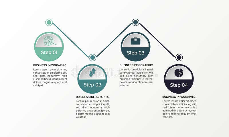 Steps Infographics - Can Illustrate a Strategy, Workflow or Team Work ...