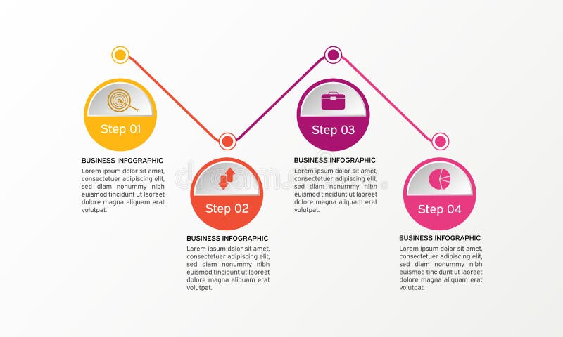 Steps Infographics - Can Illustrate a Strategy, Workflow or Team Work ...