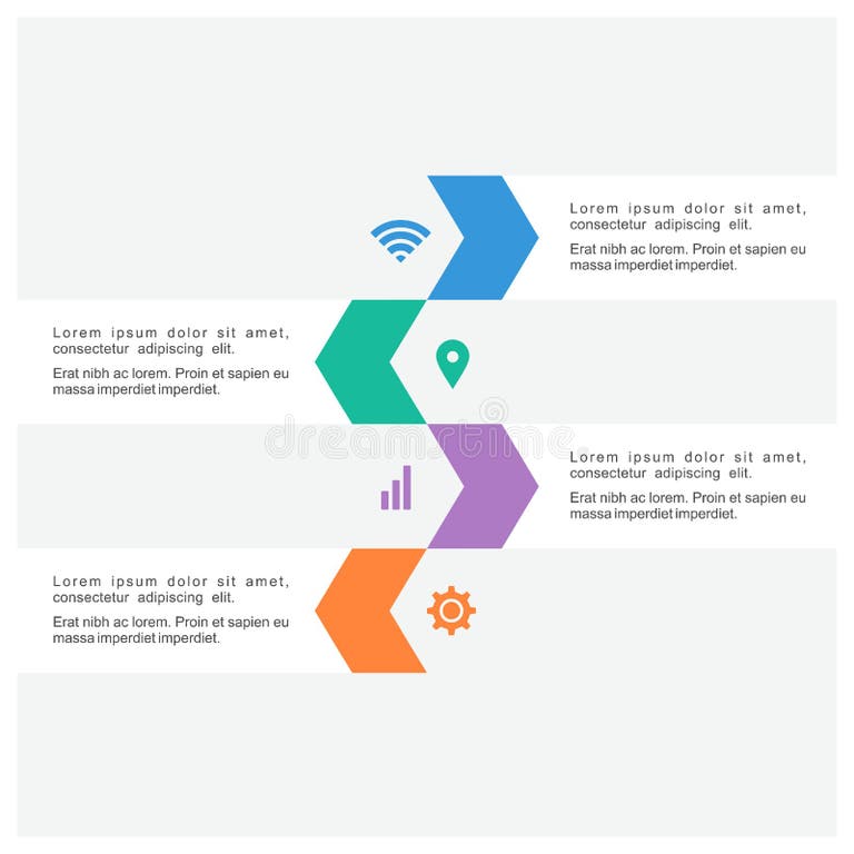 Steps Infographics Design with Typography Vector Stock Vector ...