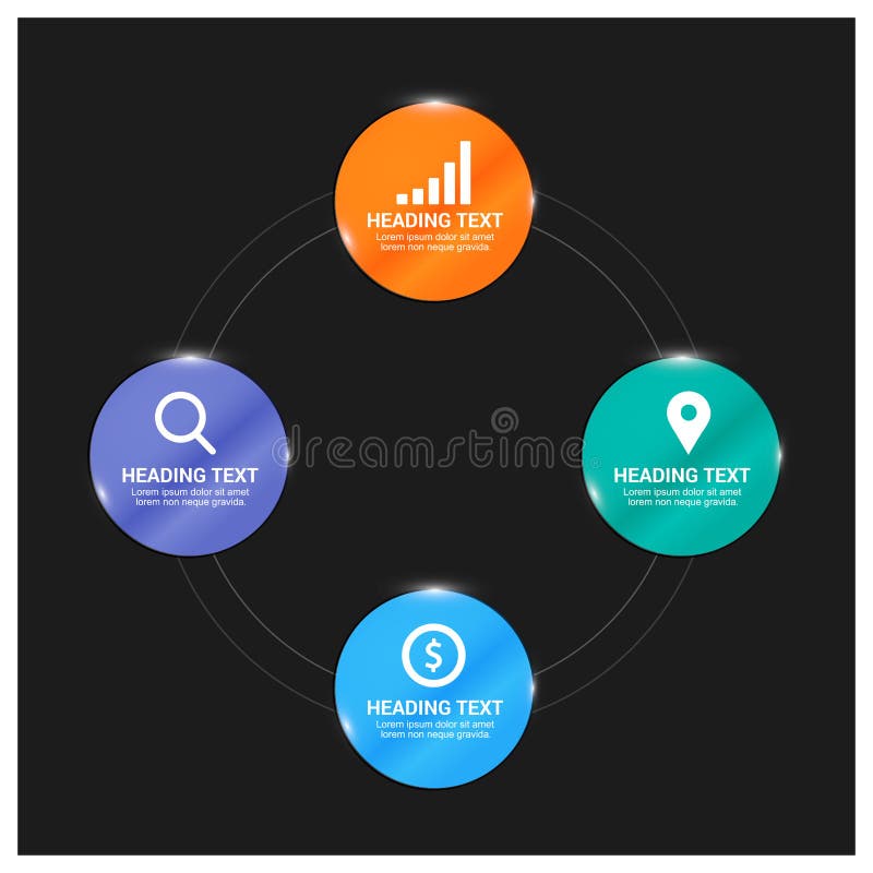 Steps Infographics Design with Typography Vector Stock Vector ...