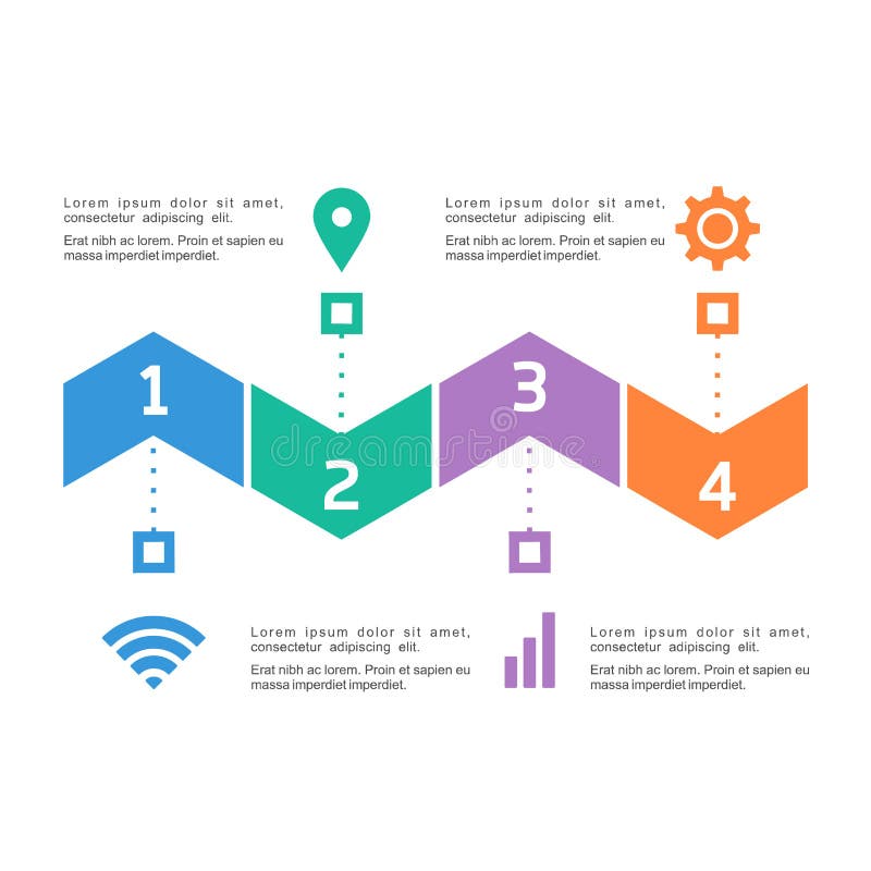 Steps Infographics Design with Typography Vector Stock Vector ...
