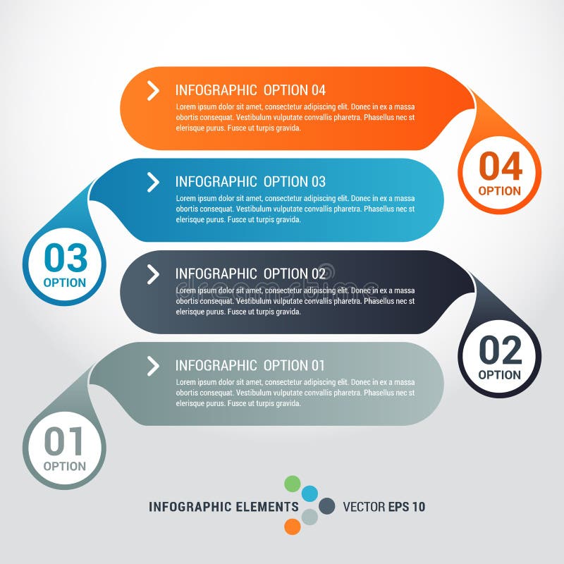 Steps Infographics Design with Typography Vector Stock Vector ...