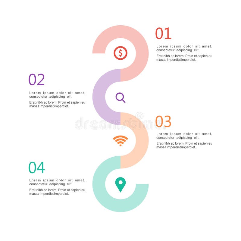 Steps Infographics Design with Typography Vector Stock Vector ...