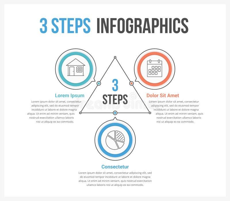 3 Steps Infographics stock vector. Illustration of shape - 103289111