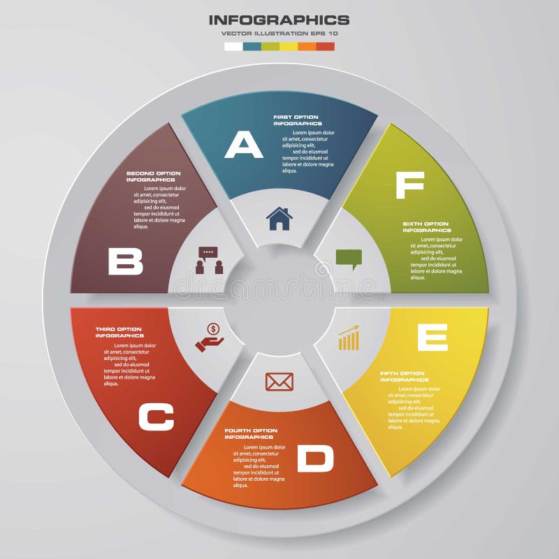 6 Steps Infographics Vector Design Template. Simple&Editable for Your ...