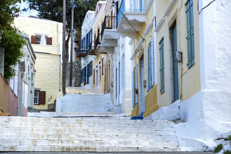 Kali Strata Steps Symi Island Stock Photos - Free & Royalty-Free Stock ...