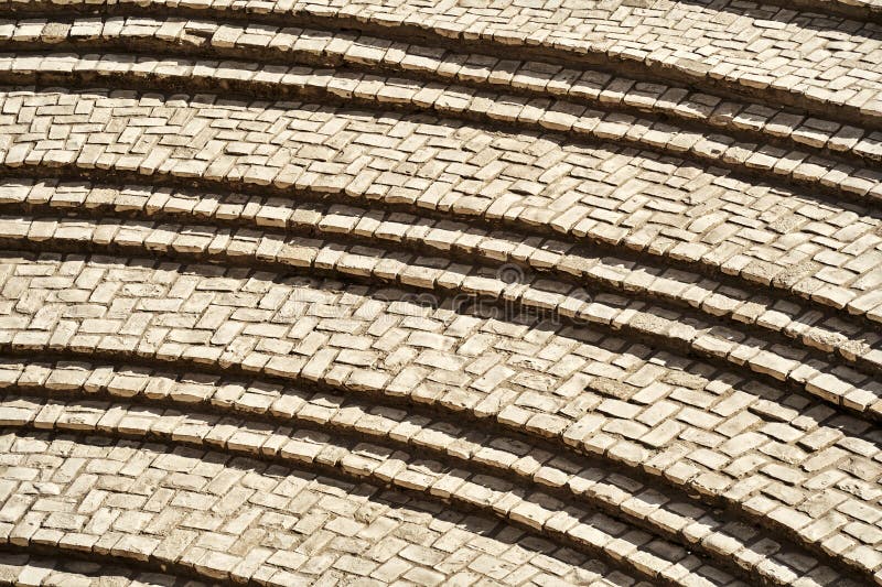 Steps of a Large Stairway Made of Natural Stone Blocks Shaped into a ...