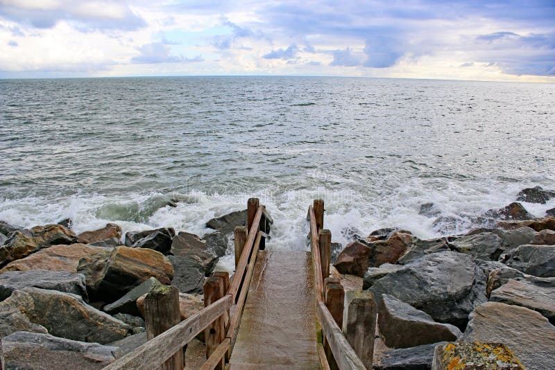 Steps into the sea stock photo. Image of start, point - 103066516