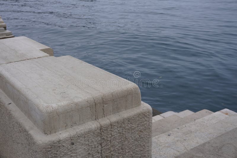 Steps Leading To Tranquil Waters Stock Photo - Image of water, steps ...