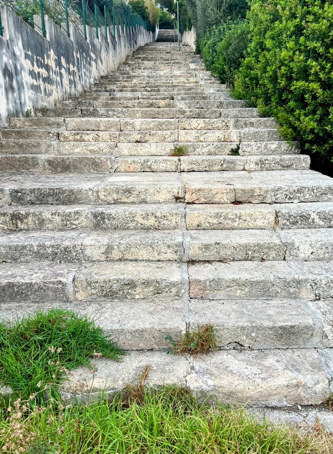 Steps stock image. Image of long, stone, uphill, rise - 286138141