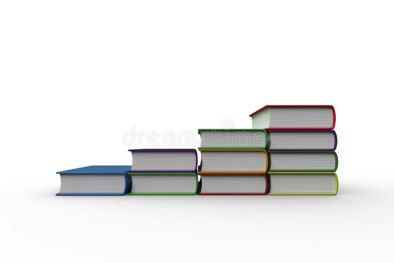 Steps made from books stock illustration. Illustration of literacy ...