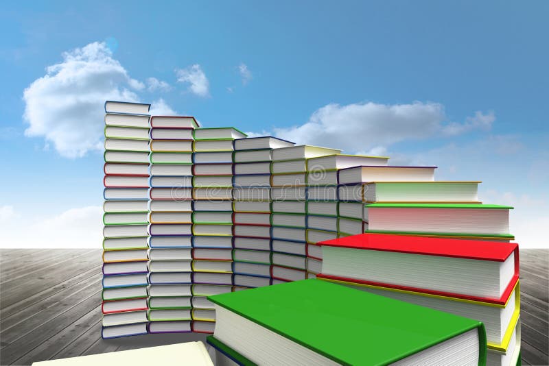 Steps made of books stock illustration. Illustration of learning - 37389842