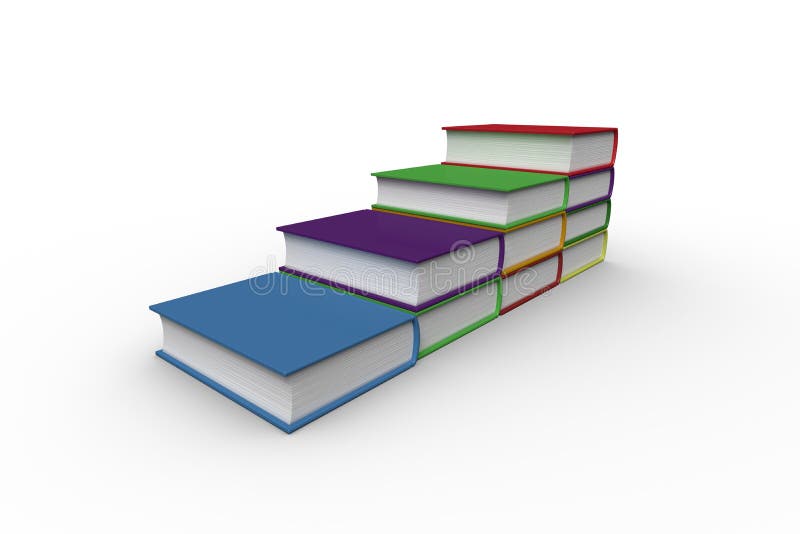 Steps made from books stock illustration. Illustration of literacy ...