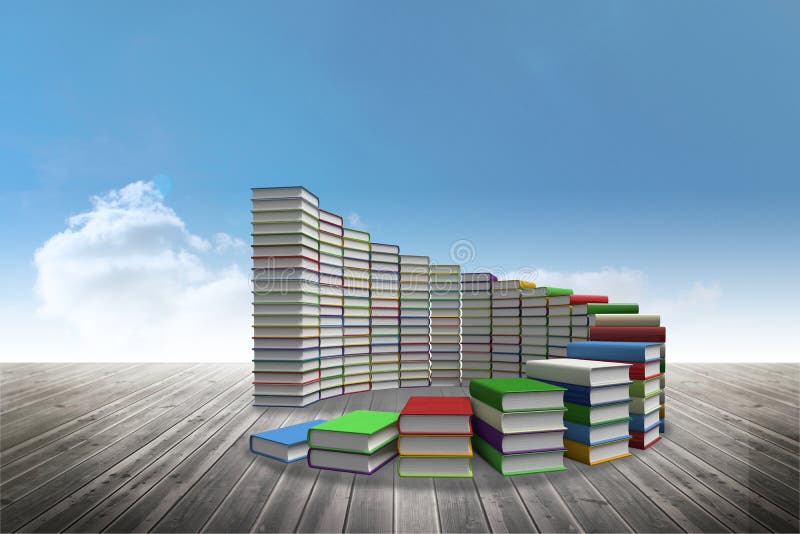 Steps made of books stock illustration. Illustration of literature ...