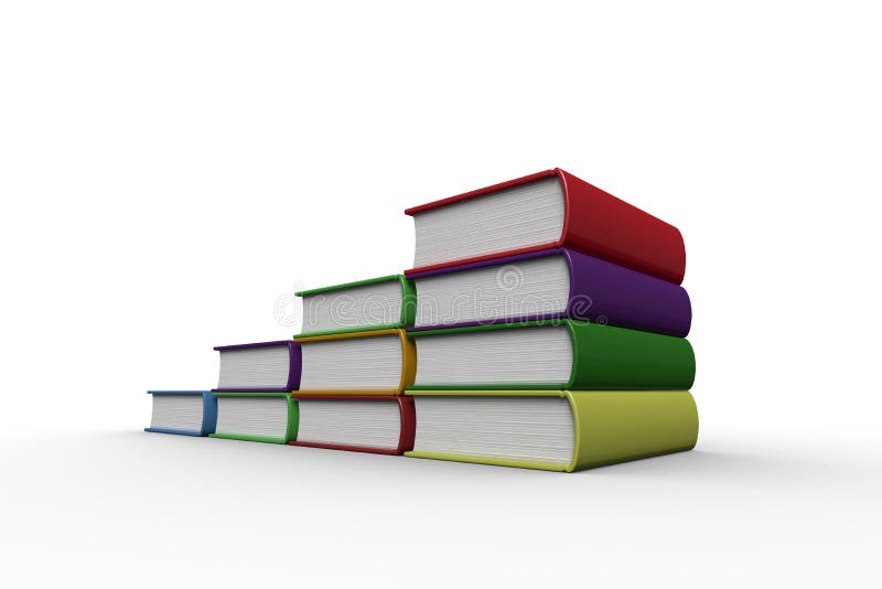 Steps made from books stock illustration. Illustration of graphic ...